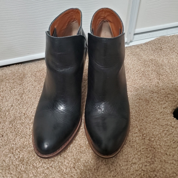 Lucky Brand | Shoes | Lucky Brand Black Leather Ankle Booties 75 | Poshmark